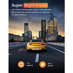 Dash Cam 4K WiFi 2160P Dash Camera for Cars, Car Camera Dash Cam Front Recorder, Dashcam for Cars with App, 24 Hours Parking Mode, G-Sensor, Night Vision, Loop Recording, Support 256GB Max