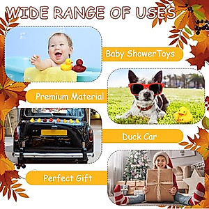 Hiboom Thanksgiving Rubber Ducks 1.38 Inch Fall Rubber Duck with Leaf Pumpkin Patterns Thanksgiving Themed Bathtub Toys Treat Gifts Thanksgiving Party Favor Table Decor(100 Pcs, Vibrant)