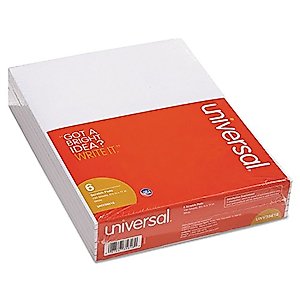 Universal 35618 8-1/2 x 11 White Unruled Scratch Pads (100-sheet pads)
