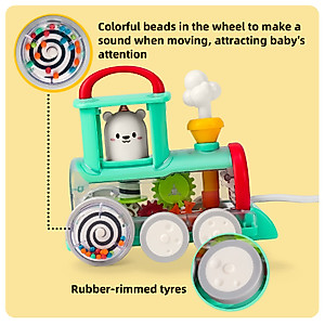 nicknack Baby Pull Toy 6 to 12 Months Toddler Pull Along Toy Train for Boys Birthday Gift Toys