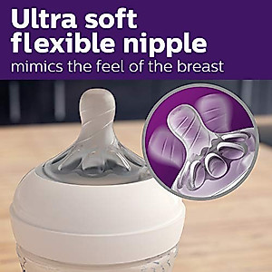 Philips Avent Natural Baby Bottle, Pink, 9oz, 4pk, SCF013/48