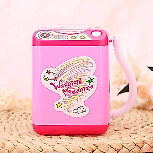 MIni Electric Washing Machine,ANGGREK Mini Simulation Washing Machine Electric Makeup Brush Washing Machine(pink)