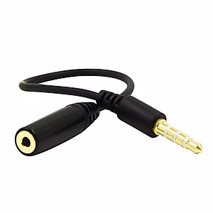 3.5mm Male to 2.5mm Female Stereo 4 Pole Headphone Jack AUX Audio Adapter Cable Cord