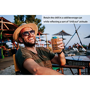 Funny Birthday Gifts for Men, Gifts for Dad Husband Hubby Boyfriend BF, Gag Gift, Retirement Gift, I Identify As A Water Faux Leather Can Cooler Sleeve