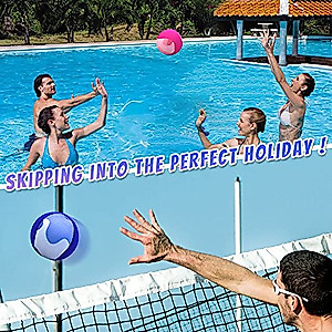 Guard Glasses Water Skipping Ball Summer Beach Ball 2-Pack Water Bouncing Balls Grip Ball for Beach Swimming Pool River Lake, Blue