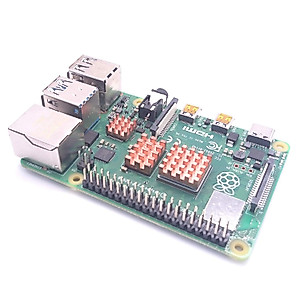 Easycargo Raspberry Pi 4 Heatsink Copper Kit + 3M 8810 Thermal Conductive Adhesive Tape, Raspberry Pi Copper Heatsink for Cooling Raspberry Pi 4 B, Raspberry Pi 3 B+ (Copper 4pcs)