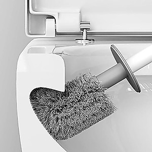 Toilet Bowl Brush Floor Wall Mounted Toilet Brush Plastic Floor Toilet Cleaner Brush Bathroom Toilet Brush with Stand