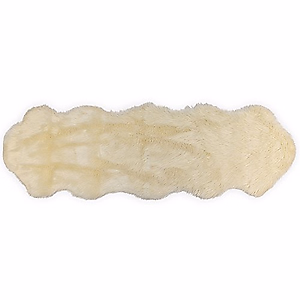 Nouvelle Legende® Faux Fur Sheepskin Premium Rug Duo (23 in. X 73 in.) White