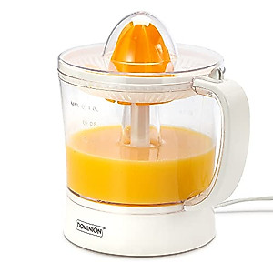 Dominion BPA-Free CitroMax Electric Citrus Juicer Extractor, Compact Volume Pulp Control, Oranges, Lemons, Limes, Grapefruits with Easy Pour Spout, 34oz, White