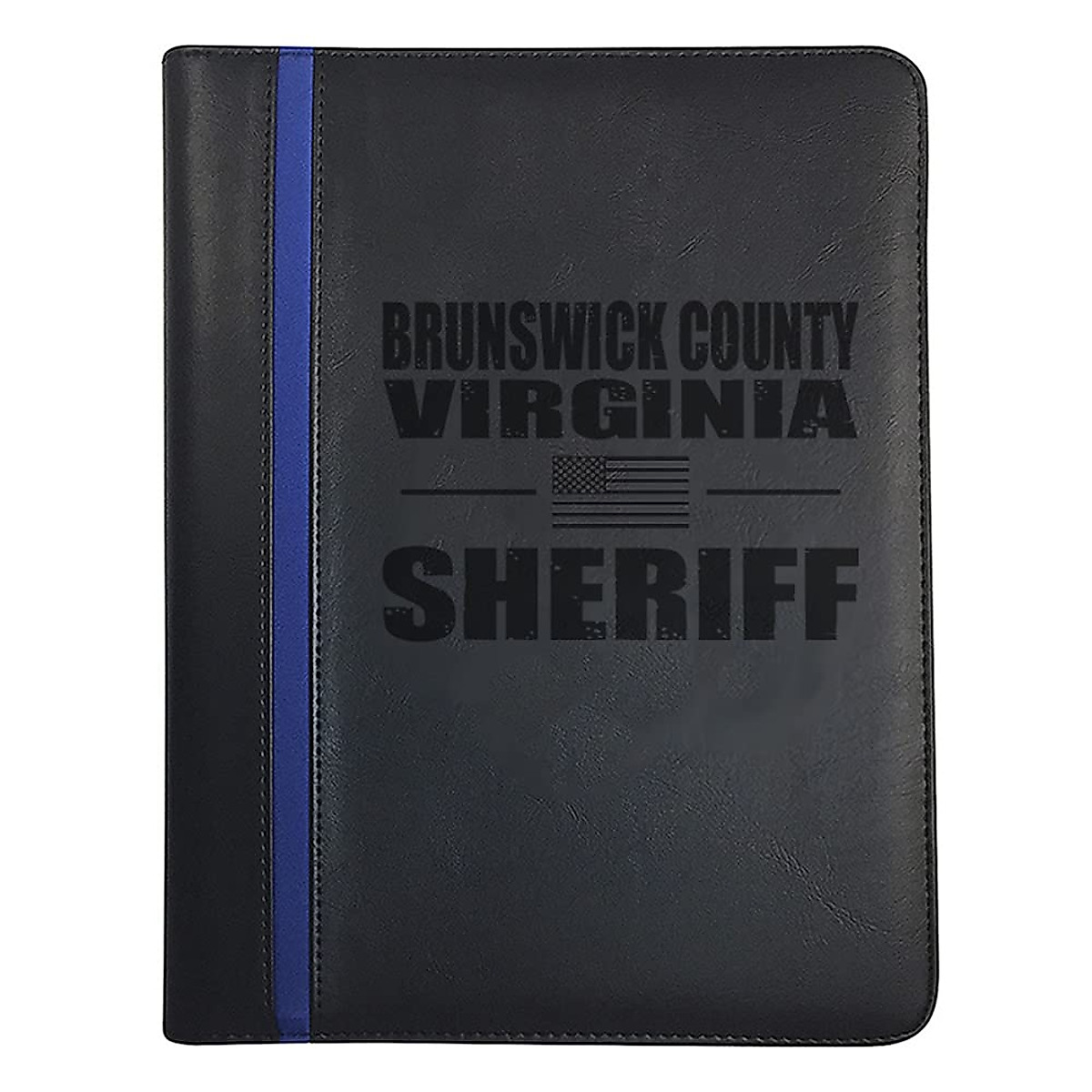 Virginia Brunswick County All Counties Deputy Sheriff Padfolio Notepad Holder - Thin Blue Line Portfolio with Deputy Sheriff Prayer Print & 3 Police Laptop Stickers and a Police Car Magnet