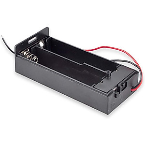 3Pcs 18650 Battery Storage Case 2 Slots x 3.7V for Batteries Holder Box Container with ON/Off and Switch (Battery Holder)