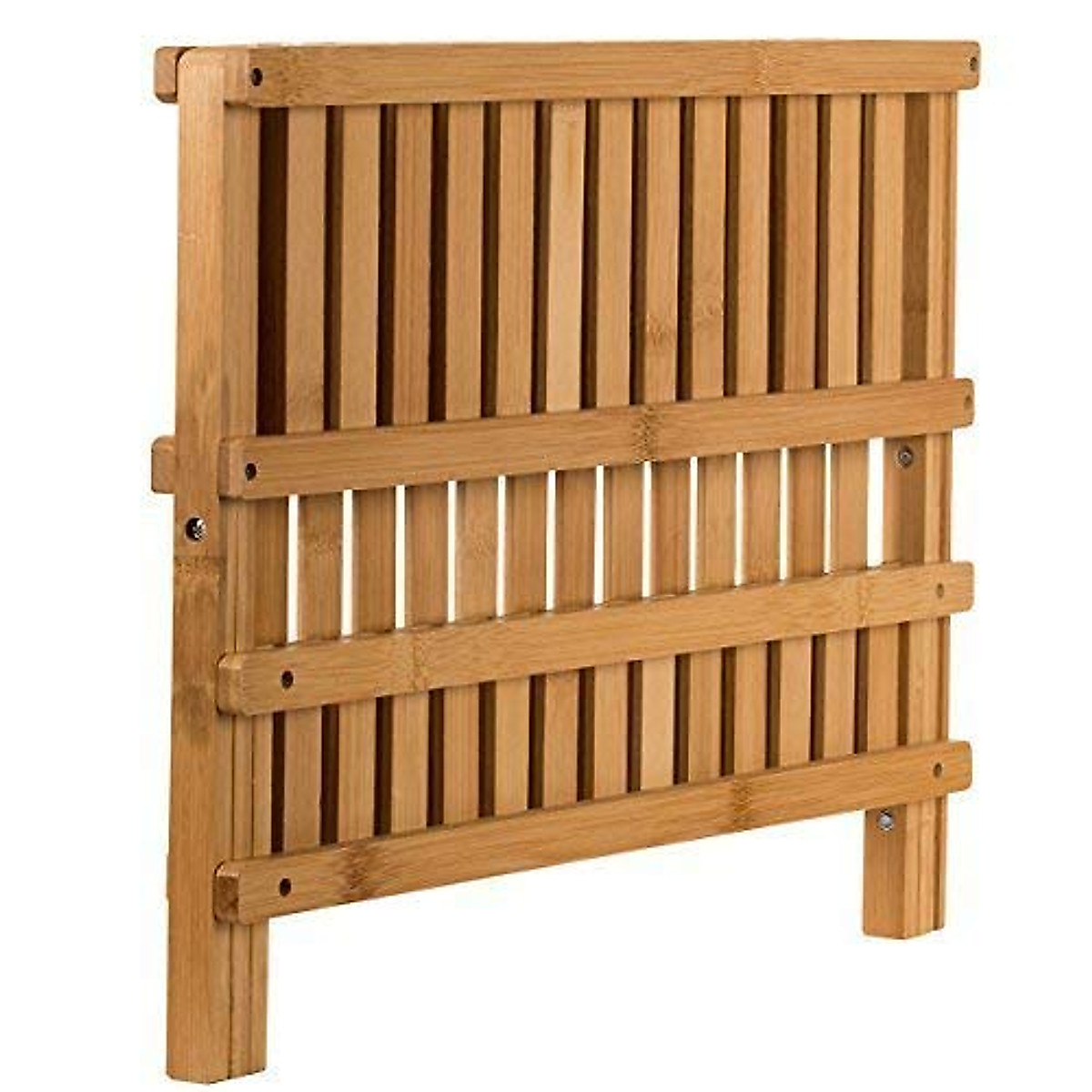 Sagler Wooden Dish Rack Plate Rack Collapsible Compact Dish Drying Rack Bamboo Dish Drainer