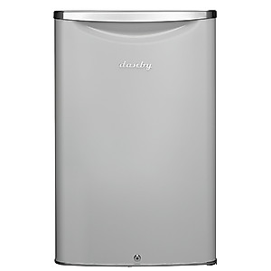 Danby DAR044A6PDB 4.4 Cu.Ft. Mini Fridge, Compact Refrigerator For Bedroom, Living Room, Bar, Dorm, Kitchen, Office, E-Star In Pearl White With Lock