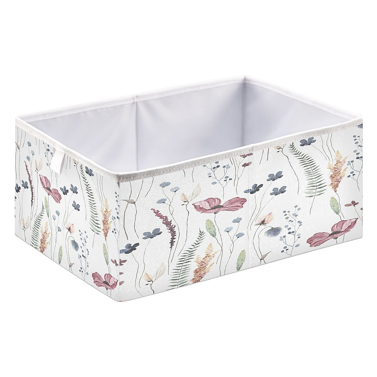 Kigai Wildflower Cube Storage Bins - 11x11x11 In Large Foldable Storage Basket Fabric Storage Baskes Organizer for Toys, Books, Shelves, Closet, Home Decor