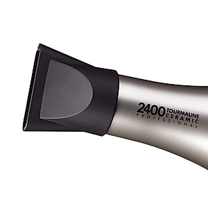 RED by Kiss Hair Dryer 2400 Tourmaline Ceramic Technology, Professional Blow Dryer, Maximum Shine, Fast Drying, Adjustable Settings, 3 Attachments, Salon Quality