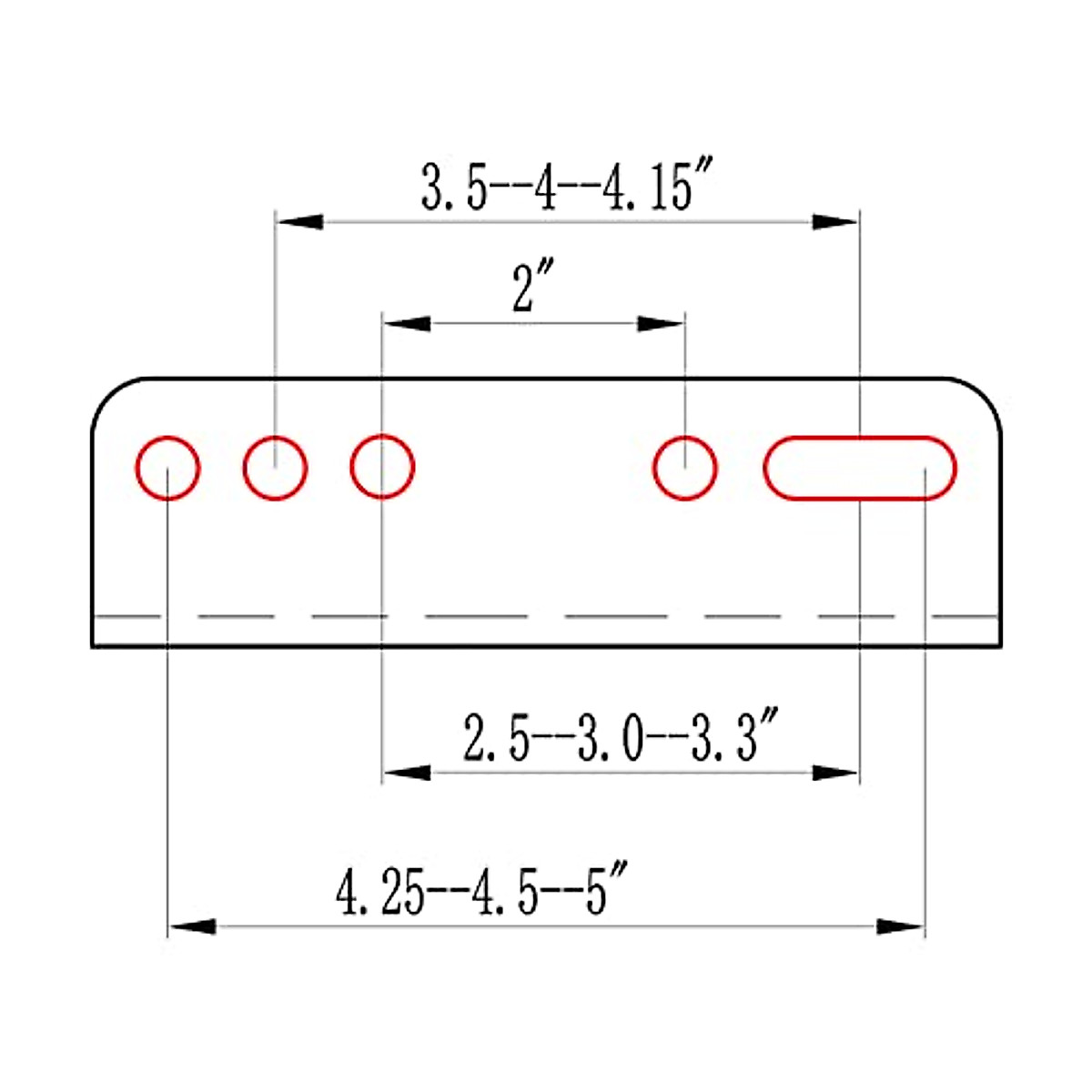 Universal Zero Turn Mower Trailer Hitch - 3/16'' Thick and Heavy Duty Steel Lawn Trailer Hitch Mount (3"-5"), Mounting Hardware Included