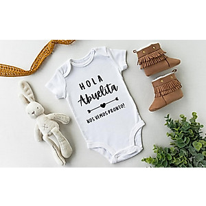 "Hola Abuelita Nos Vemos Pronto" Pregnancy Announcement Outfit – Gift for Expecting Grandparents