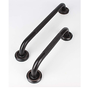 700Brass 12-Inch Grab Bar Featuring Anti-Slip Handrail, Solid Brass, Oil Rubbed Bronze, Heavy-Duty Construction Armrest, Bathroom Bathtube Shower Safety Rail