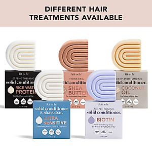 Kitsch Purple Conditioner Bar for Treated & Grey Hair, 2.7oz - Made in US, Toning Purple Bar Conditioner for Blonde, Grey & White Hair, Removes Brass & Yellow Undertones, Paraben Free