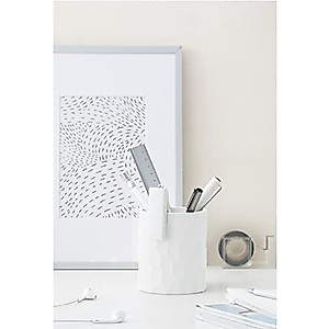 Pen Holder, Silicon Pen Cup, Cute White Silicone Pencil Organizer, Office Accessory Organization, Makeup Brush Pen Holder Organizer for Desk