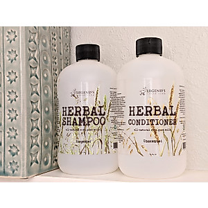 Legend's Creek Farm, Herbal Goat Milk Shampoo Bundle with Conditioner, Gently Cleansing, Soothing, Nourishing, and Deeply hydrating, Handmade in USA, 16 fl. Oz (Unscented)