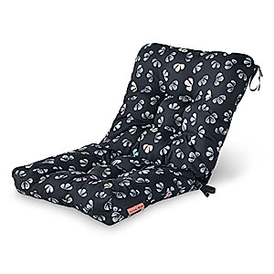 Vera Bradley by Classic Accessories Water-Resistant Patio Chair Cushion, 21 x 19 x 22.5 x 5 Inch, Gingko Butterflies, Seat Back Cushion