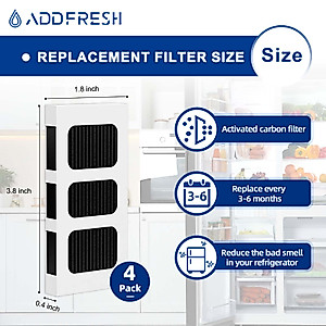 ADDFRESH - Refrigerator Air Filter Replacement Compatible with Paultra2 Frigidaire PureAir Ultra 2 - Pure Air Ultra 2 - Pureair Ultra ii and Electrolux - Part 242047805 and 5303918847-4 Filters