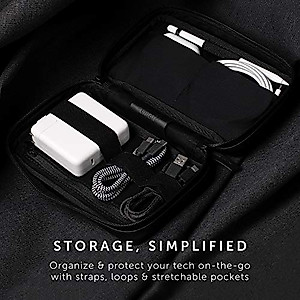 Native Union Stow Organizer – Premium Travel Tech Kit Crafted with Durable Canvas – Keep Essentials Organized with Flexible Storage & Quick-Access Pocket for Cables, Chargers, SIM Cards & More (Slate)