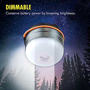 Wagan EL4305 LED Camping Lantern Dimmable Spotlight USB Rechargeable 260LM Magnetic Base Hanging Hook for Emergency Outdoor Hiking Home and Car