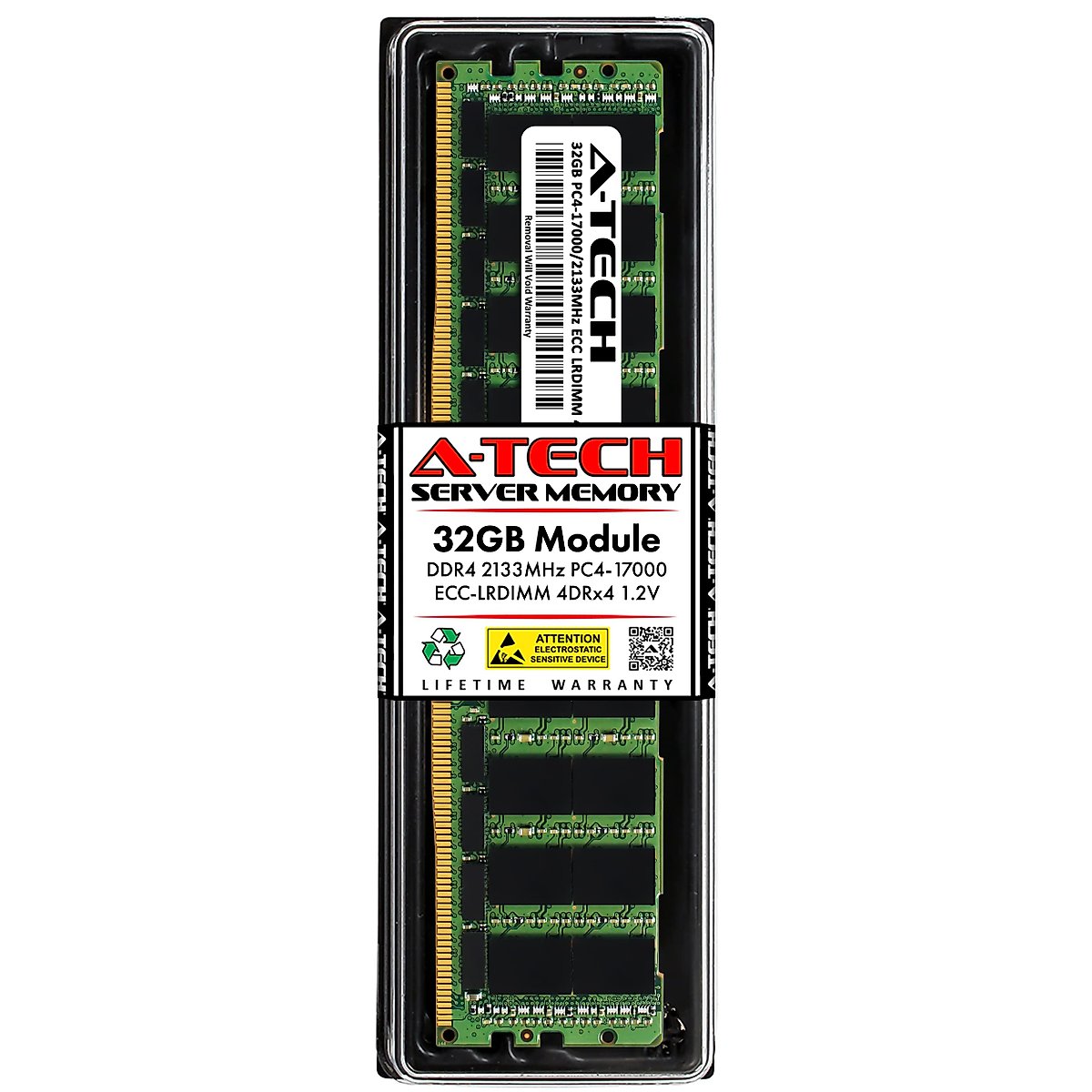 A-Tech 32GB RAM Replacement for Hynix HMA84GL7AMR4N-TF | DDR4 2133MHz PC4-17000 (PC4-2133P) 4DRx4 (4Rx4) 1.2V ECC LRDIMM Load Reduced DIMM 288-Pin Memory Module