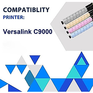 Versalink C9000 Remanufactured Extra High Yield Toner Cartridge Black Cyan Magenta Yellow Replacement for Xerox 106R04062 106R04063 106R04064 106R04065.