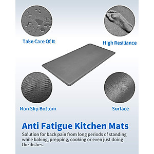 SIXHOME Kitchen Rugs and Mats Kitchen Mat Set of 2 Anti Fatigue Standing Mat for Kitchen, Office, Laundry Room and Stand-up Desks