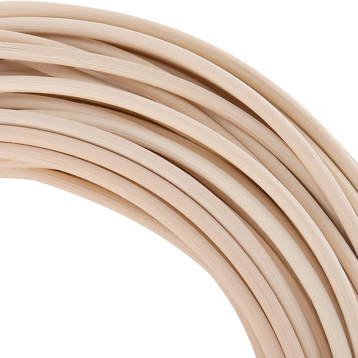 KOHAND 2 Pack 0.2 Inch 65 Feet Round Reed Spline,Chair Cane for DIY Craft Rattan Cane Webbing Basket Wicker Weaving