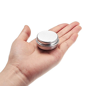 uxcell 6 Pack 0.33 oz Round Aluminum Cans Tin Can Screw Top Metal Lid Containers for Crafts, Candles, 1ml