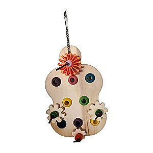 Colcolo Pet Parrot Chewing Toys Parrot Toys Wood Cage Hanging Bird Toys for Parakeet Finch