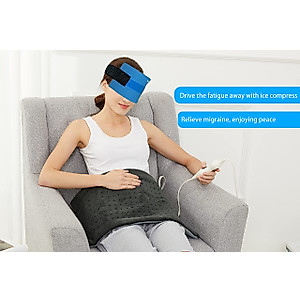 Koo-Care Flexible Gel Ice Pack & Wrap with Elastic Strap for Hot Cold Therapy - Great for Sprains, Muscle Pain, Bruises, Injuries, Etc. (Neck, Arm, Elbow, Waist, Knee, Ankle)(Medium)