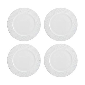 Mikasa Trellis 16 Piece Dinnerware Set, Service for 4, White