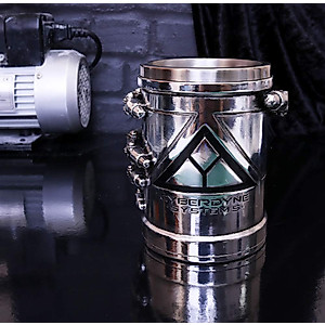 Nemesis Now T-800 Terminator 2 Judgement Day Tankard Mug Featuring the Cyberdyne Systems Logo, Officially Licensed Hand-Painted Resin, Futuristic Sci-Fi Decor, 17cm