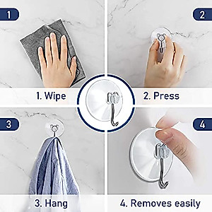 ASOFFI 4PCS Triangular No Drill Curtain Rod Brackets, Self Adhesive Curtain Rod Holder Hooks, Nail Free Adjustable Rod Hooks, Frosted Curtain Hangers for Bathroom Home and Restroom