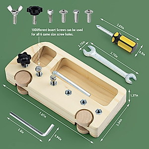 Yokimiya Montessori Toys Wooden Screw Driver Board Set for 3 4 5 Year Old Kids Sensory Toys Toddler Educational Learning Toys Preschool, Classroom STEM Toy