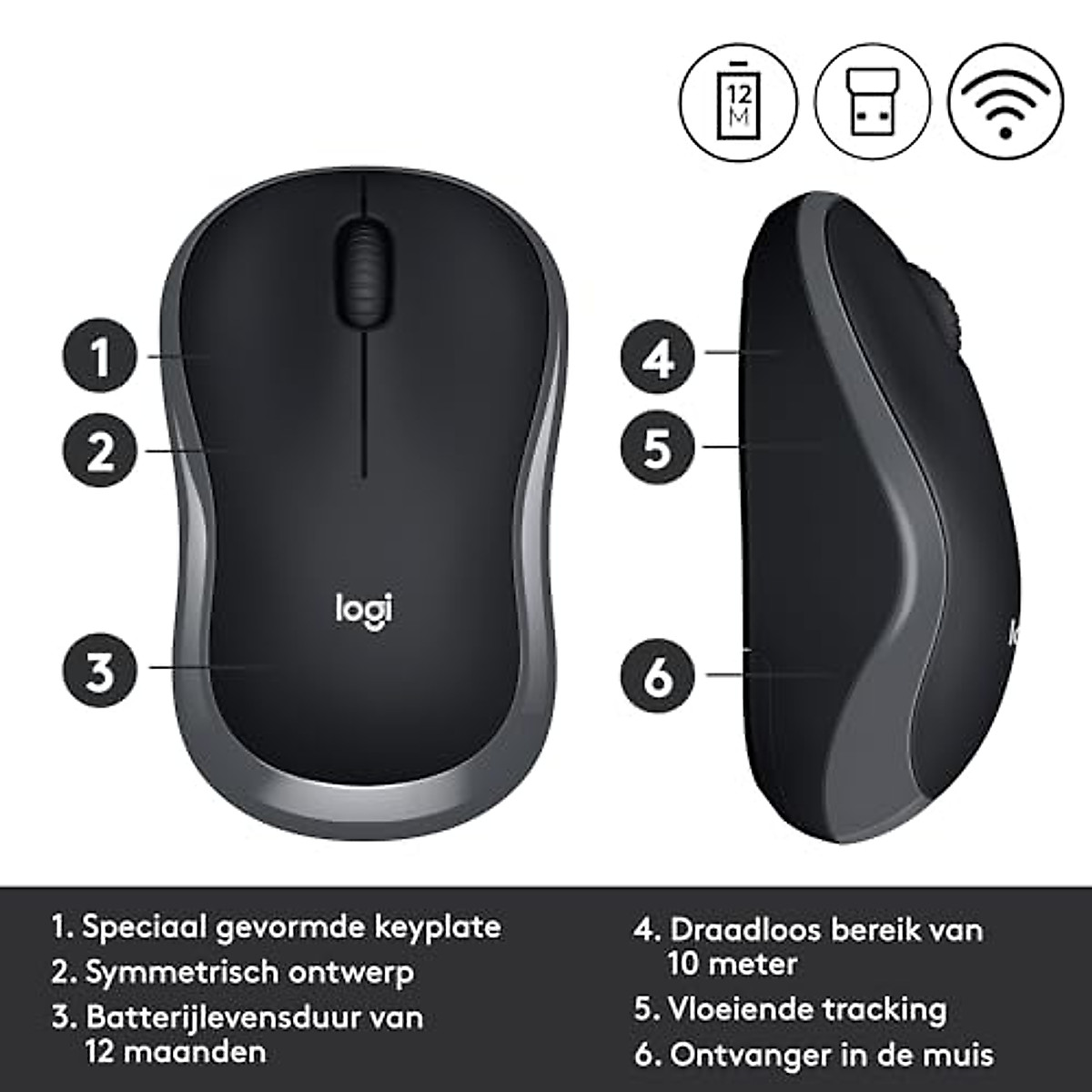 Logitech 910-002235 Wireless Mouse M185