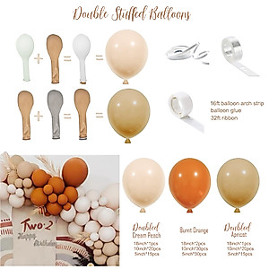 YJDFWAUT 138pcs Orange Balloon Garland Arch Kit, Burnt Orange Cream Peach Apricot Balloons for Fall Birthday Pumpkin Baby Shower Gender Reveal Bridal Shower Thanksgiving Friendsgiving Party