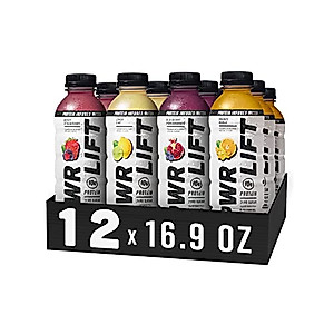 Whey Protein Water Sports Drink by PWR LIFT | Variety Pack | Keto, Vitamin B, Electrolytes, Zero Sugar, 10g of Protein | Post-Workout Energy Beverage | 16.9oz (Pack of 12)