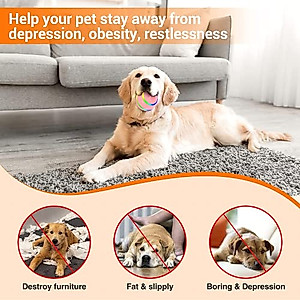 CUXMUX Remote Control Dog Balls, Peppy Pet Ball for Dogs, Aggressive Chewers Toy, Automatic Interactive Rolling & Shaking Gifts for Dog
