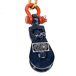 Mytee Products 2 Ton Snatch Block with Chain Flatbed Tow Truck Rollback Wrecker Car Carrier Cable