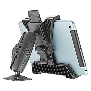 iBOLT TabDock Bizmount AMPs - Heavy Duty Drill Base Mount for All 7" - 10" Tablets (iPad, Samsung Tab) Great for Commercial Vehicles, Trucks, and Wall Mounting- Features 1 inch / 25mm Ball Joint