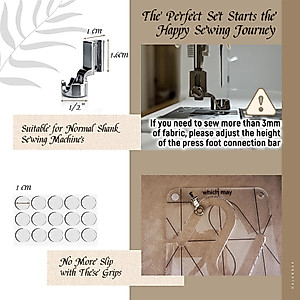 Halandar 6 Pcs Free Motion Quilting Template Series with 1 Quilting Frame 1 Ruler Foot 15 Non-Slip Mats 1 Instruction, 3mm Acrylic Templates for DIY Quilting Tool on Sewing Machine Ruler