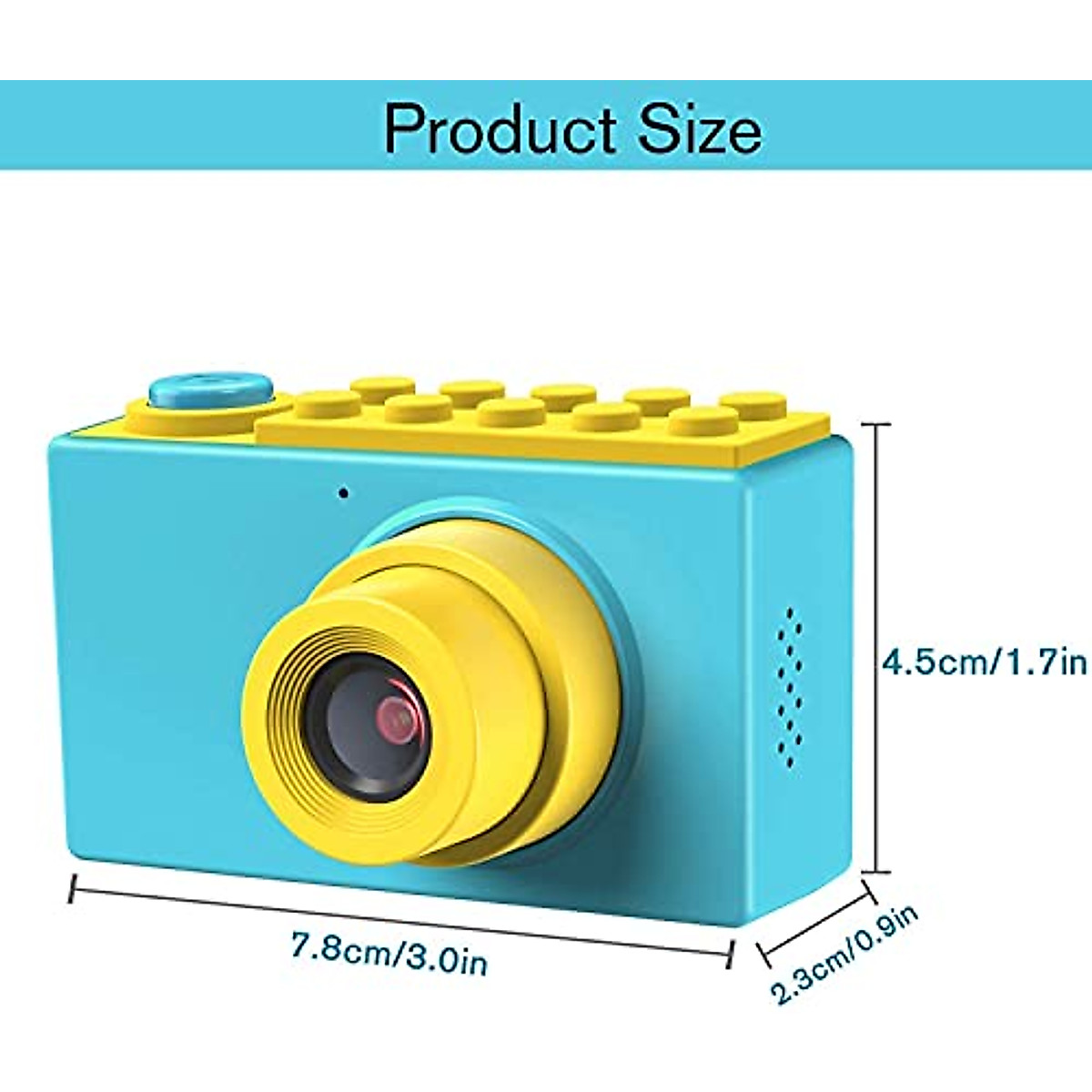 Kids Digital Camera, 1080P FHD Kids Camera 2 Inch IPS Screen Compatible Selfie Support 32GB SD Card, for Boys Girls Puzzle Pack Included