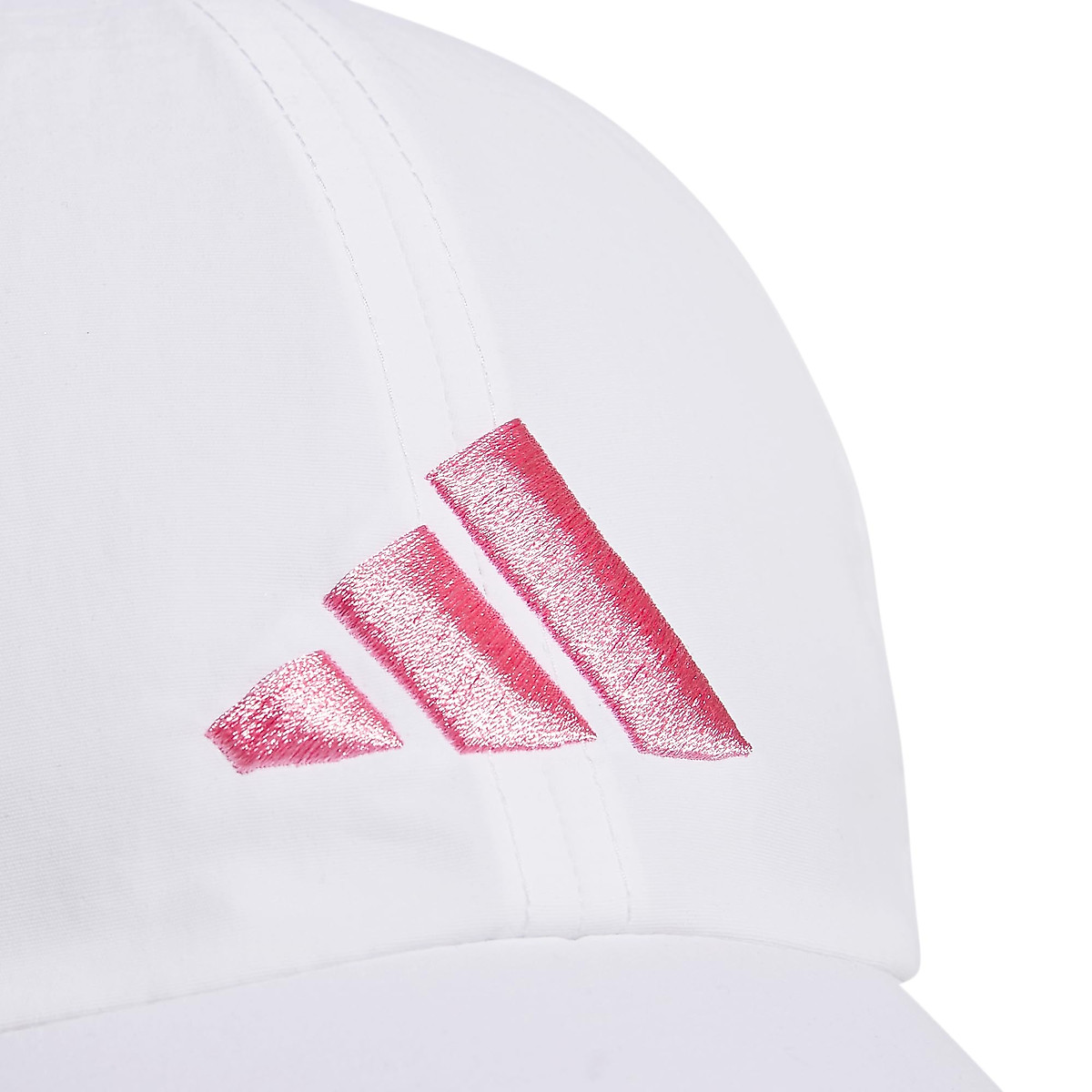 adidas Women's Influencer 3 Relaxed Strapback Adjustable Fit Hat, White/Bliss Pink, One Size
