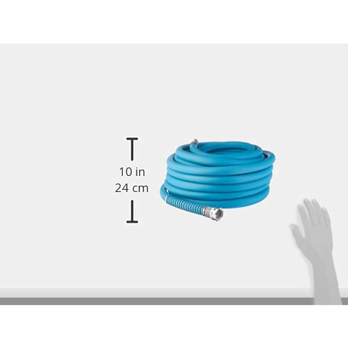 Aqua Joe AJPGH50-DWS 5/8 in 50 Ft. Hybrid Polymer Flex Kink Free Hose, Blue